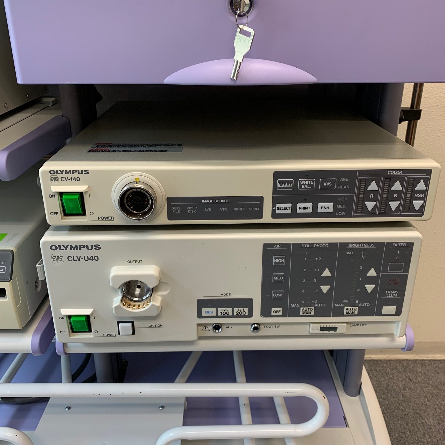 Olympus CV-140/CLV-U40 Endoscope Cart/System - Mag Medical Equipment